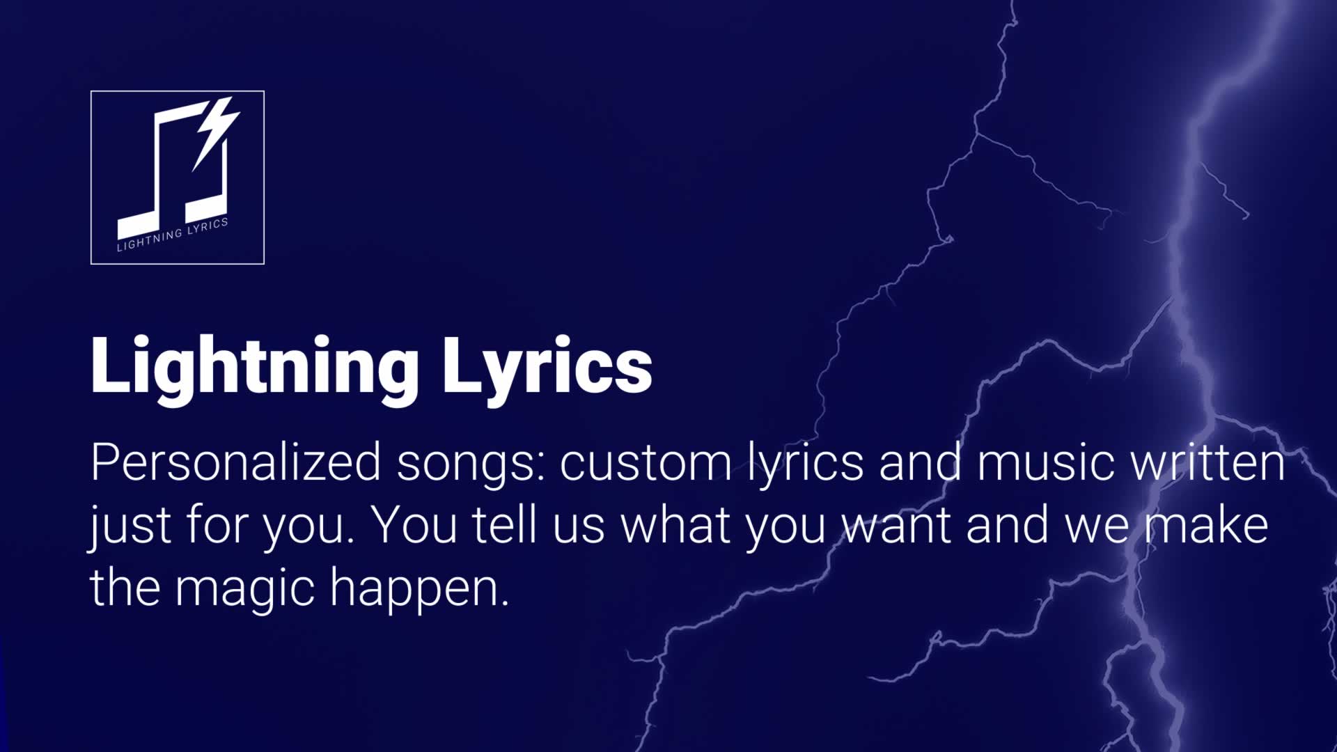 Listen | Lightning Lyrics Custom Songs, Music and Lyrics